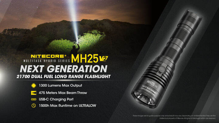 ไฟฉาย Nitecore MH25 V2 สินค้าตัวแทนในไทย ประกันซ่อม สามปี | Lazada.co.th