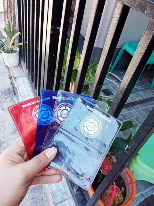 Driver plastic holder/license jacket/ pure plastic (blue) | Lazada PH