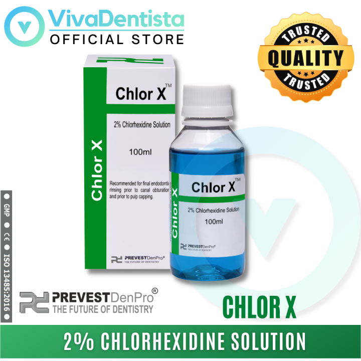 PREVEST DENPRO Chlor X (2% Chlorhexidine digluconate Solution Root ...