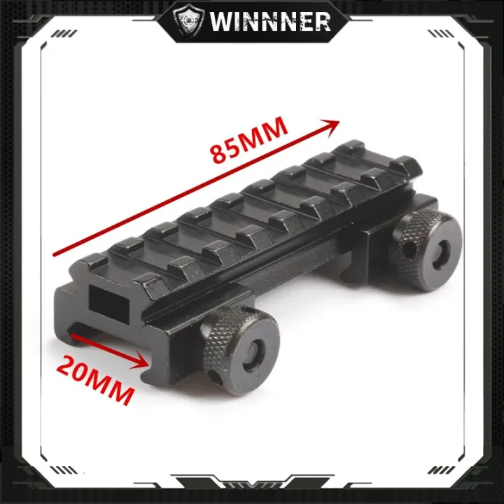 【WINNNER】1pc 1/2(0.5)" See-Thru AR FlatTop High 8 Slot Riser Base ...
