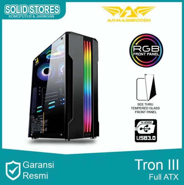 Armaggeddon Tron III - ATX Gaming Case Tempered Glass -ATX Gaming PC ...