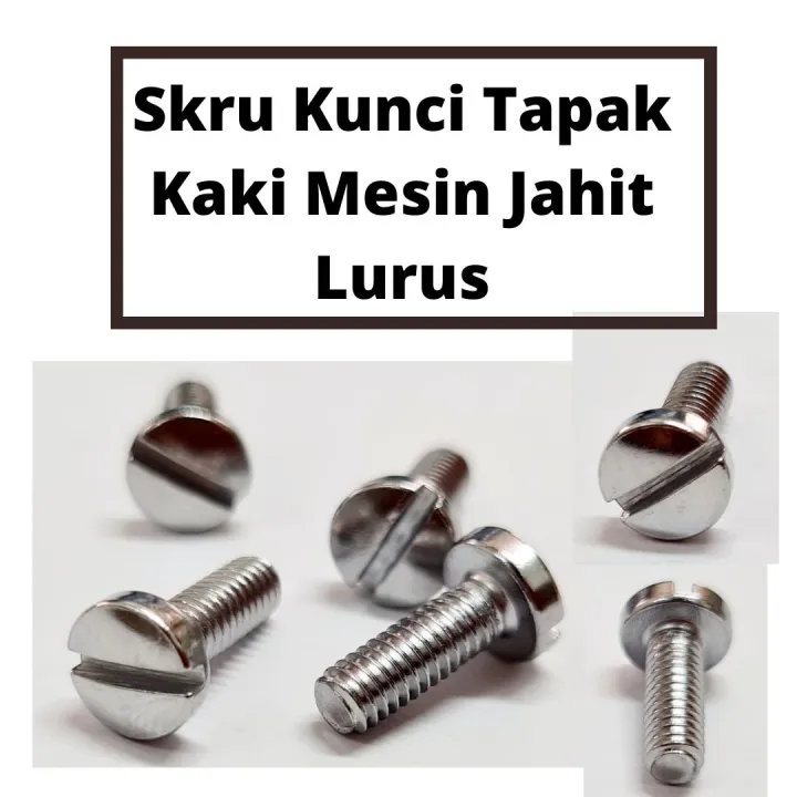 Skru Kunci Tapak Kaki Mesin Jahit Lurus/ Presser Foot Screw For ...