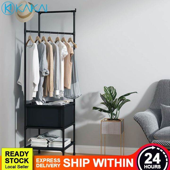 🔥 HEAVY DUTY 🔥 DIY Multi Tier Clothes Standing Rack Corner Coat Racks ...
