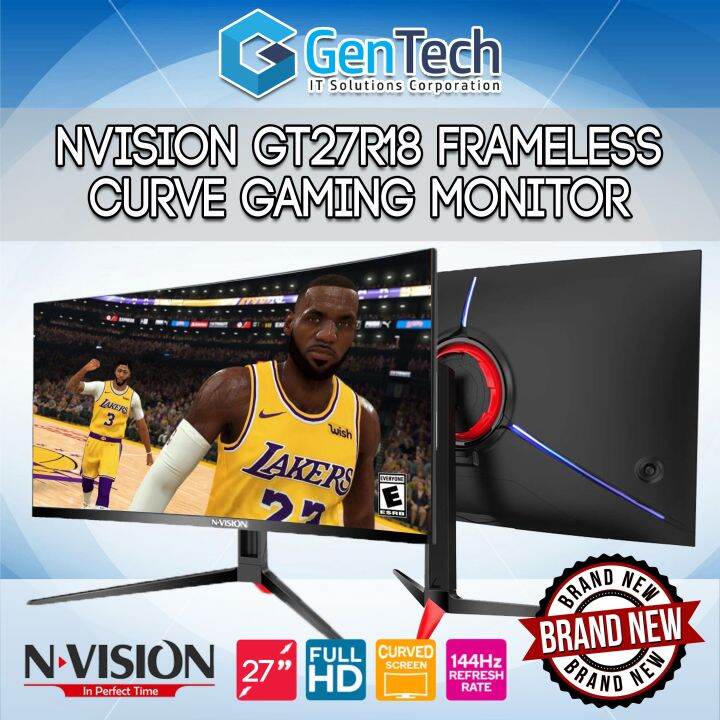 NVISION 27 GT27R18 Frameless Curve 144hz LED Gaming Monitor | Lazada PH