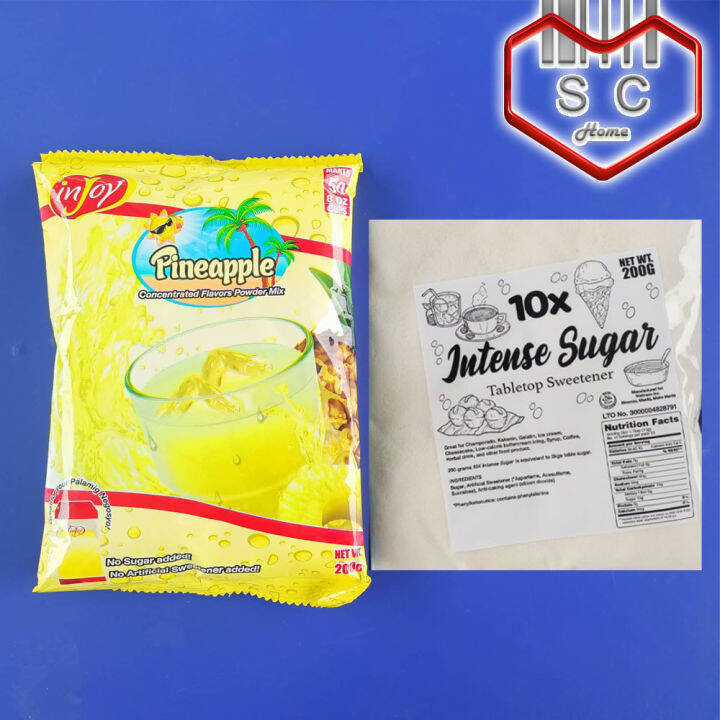 Injoy Pineapple Unsweetened Powdered Drink 200g Bundled with 10x ...