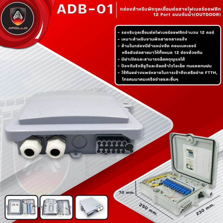 Apollo ADB-01 Splice tray 12core outdoor กล่องพักสายไฟเบอร์ สำหรับ ...