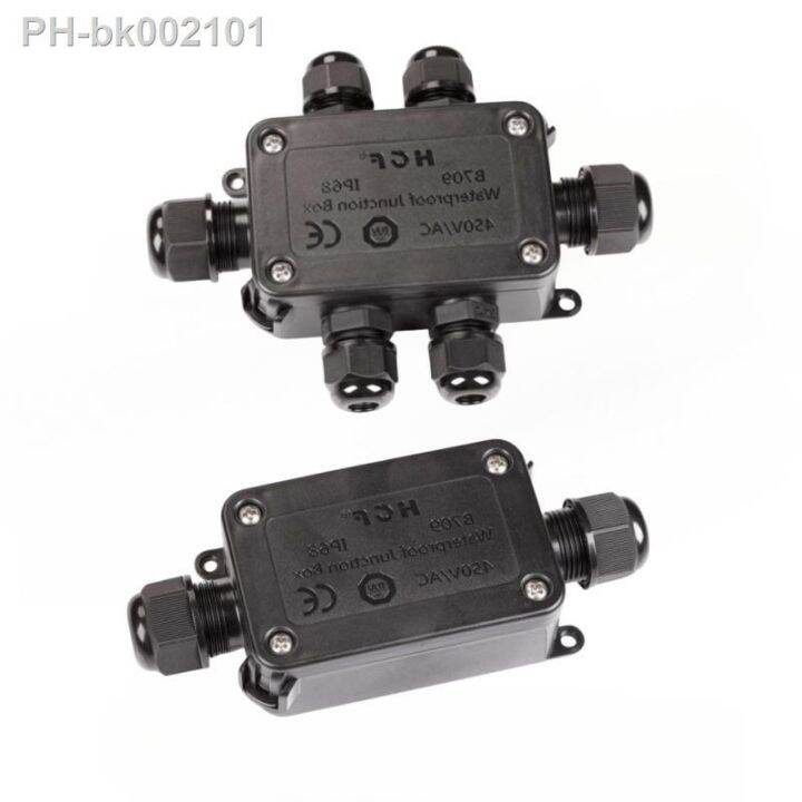 ๑ 2/6 Way IP68 450V/AC Outdoor Waterproof Cable Connector Junction Box ...