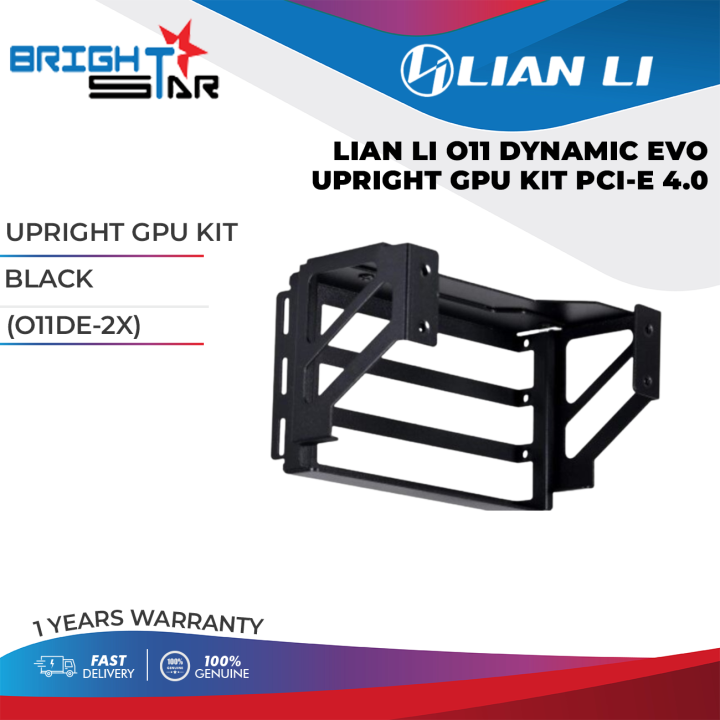 LIAN LI O11 DYNAMIC EVO UPRIGHT GPU KIT PCI-E 4.0 WHITE/BLACK UPRIGHT ...