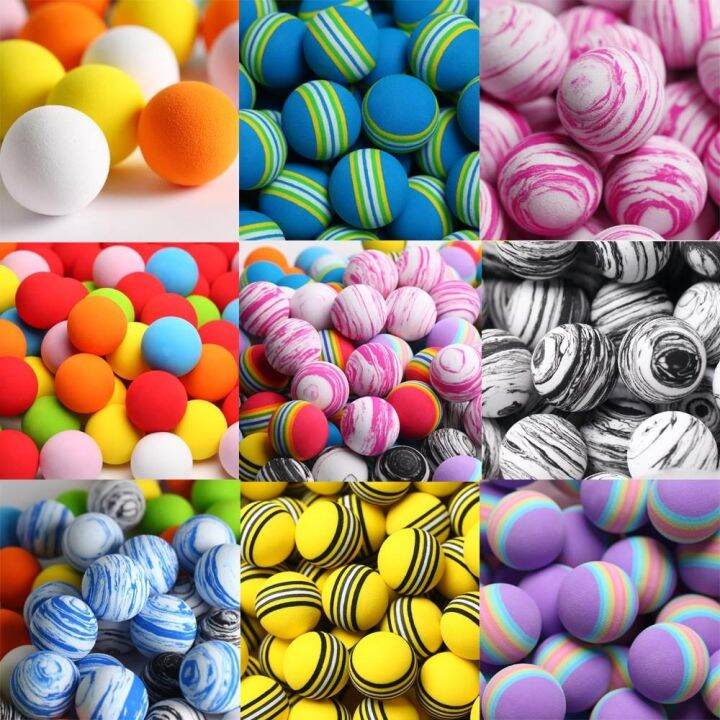 New 10pcs/lot Golf Sponge Soft Rainbow Balls Golf Swing Training Balls ...