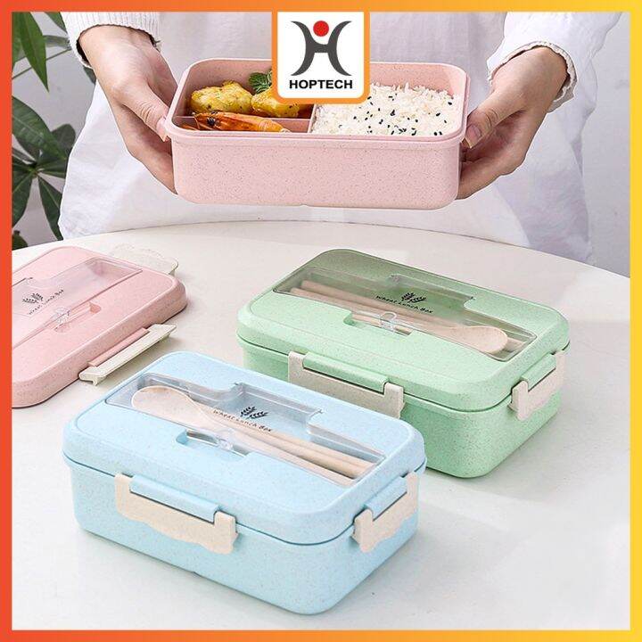 Lunch Box Set / Kotak Bekal Makan Jerami Gandum / Kotak Makan | Lazada Indonesia