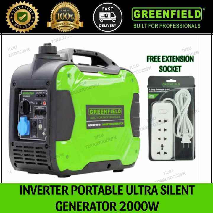 Greenfield Inverter Generator Gasoline 2000W 60Hz (GFK2000IS) free ...