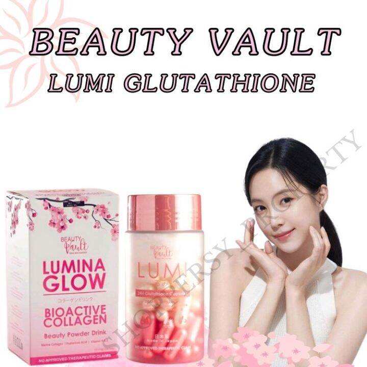Original Effective LUMI 24H Glutathione Capsules Whitening by Beauty Vault (60 Capsules) Japan ...