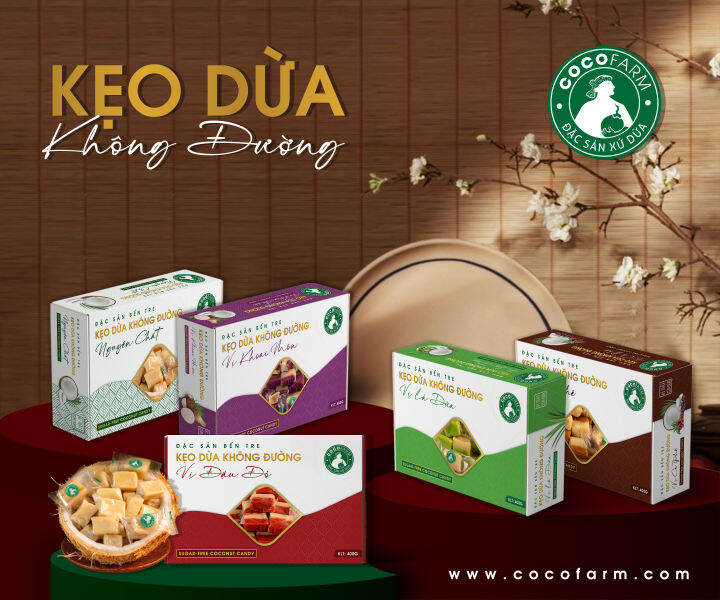 Kẹo dừa Không Đường Cocofarm - Sugar-free coconut candy | Lazada.vn