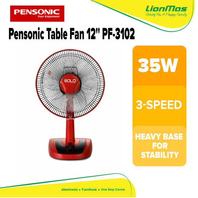 Pensonic Table Fan 12'' PF-3102 | Lazada