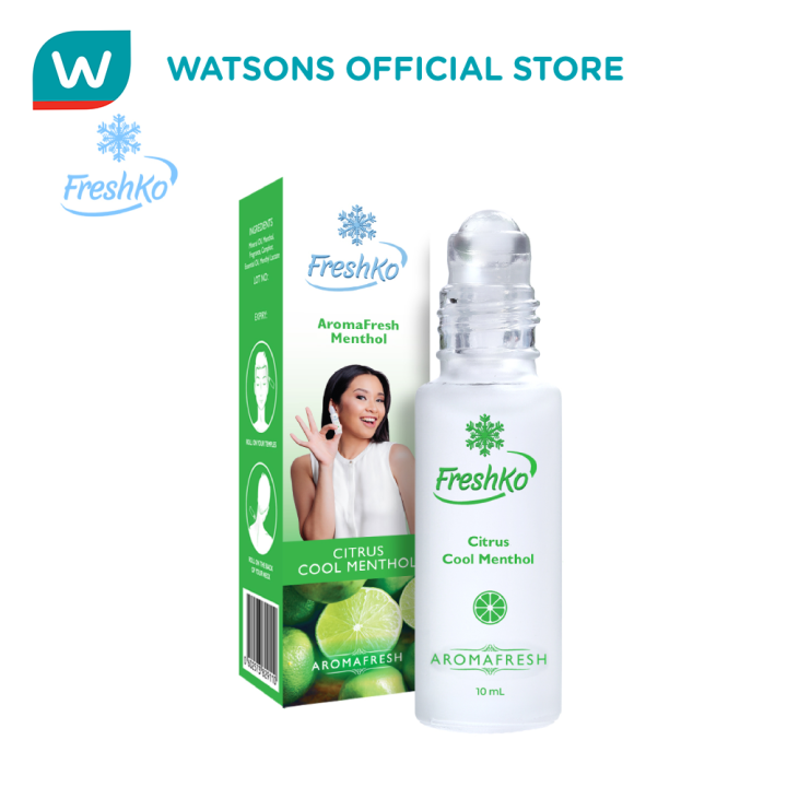 FreshKo Temple and Neck Roll On Aromatheraphy Citrus Cool Menthol 10ml ...