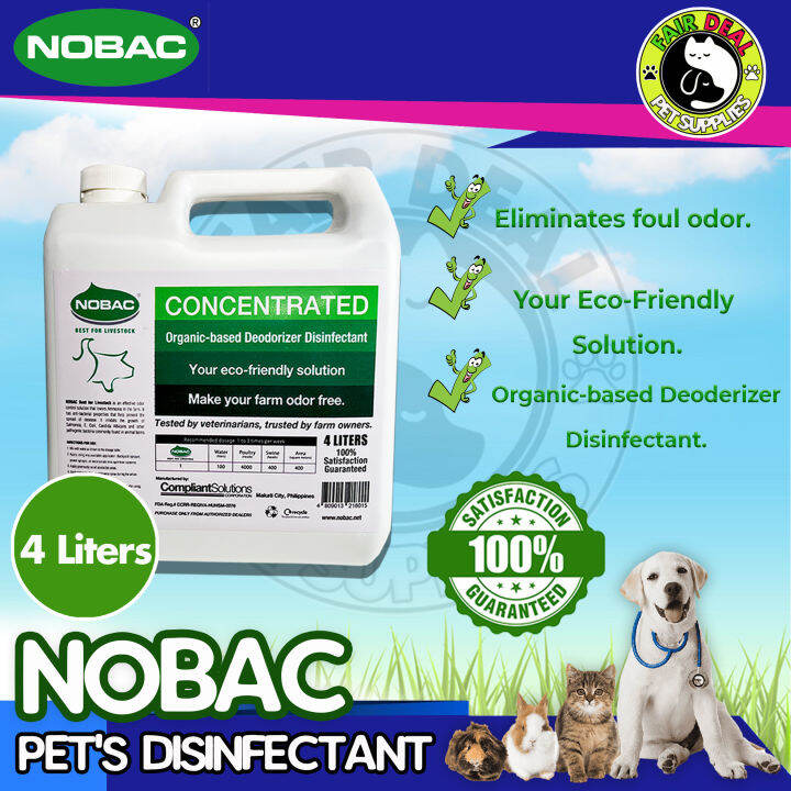 NOBAC Organic Based Deodorizer and Disinfectant 4 liters | Lazada PH