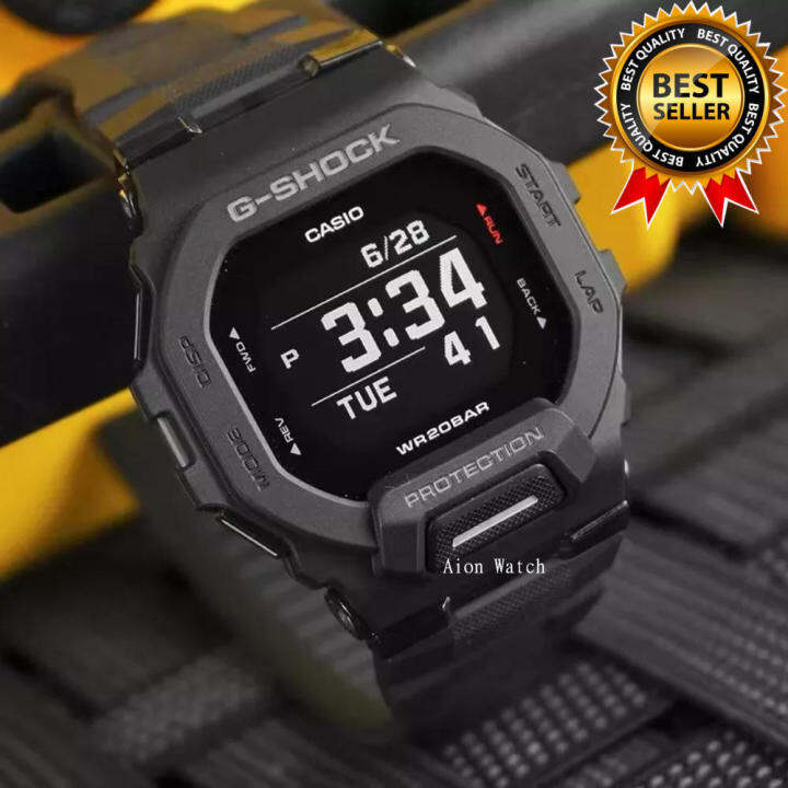 Casio GBD-200 Digital All Black Resin Band Waterproof Sports Watch ...