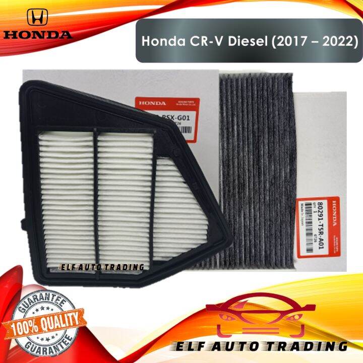 Combo Engine Air Filter and Charcoal Cabin Filter for Honda CR-V Diesel ...