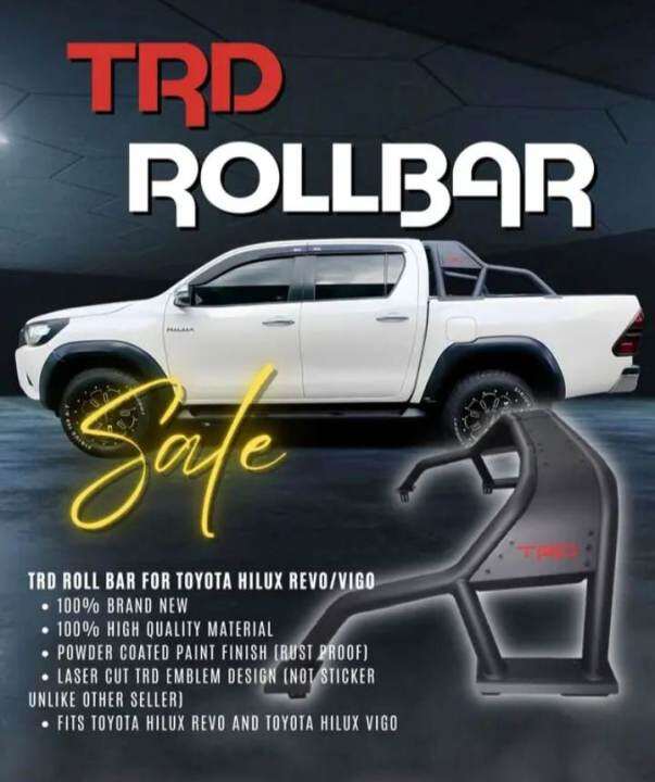 2012 - 2022 Hilux TRD Roll Bar - Embossed TRD LOGO - Made in Thailand ...