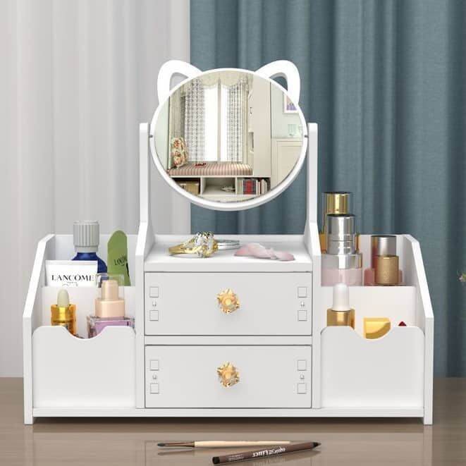 Storage Box Table Desk Rack Large Desktop Vanity Makeup Organizer With ...