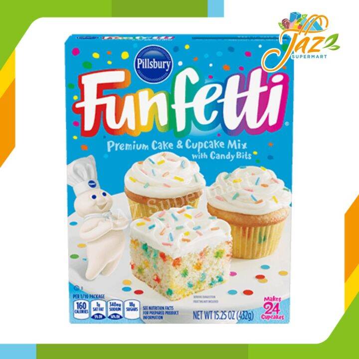 Pillsbury Funfetti Cake Mix with Candy Bits, 432g,Product of USA ...