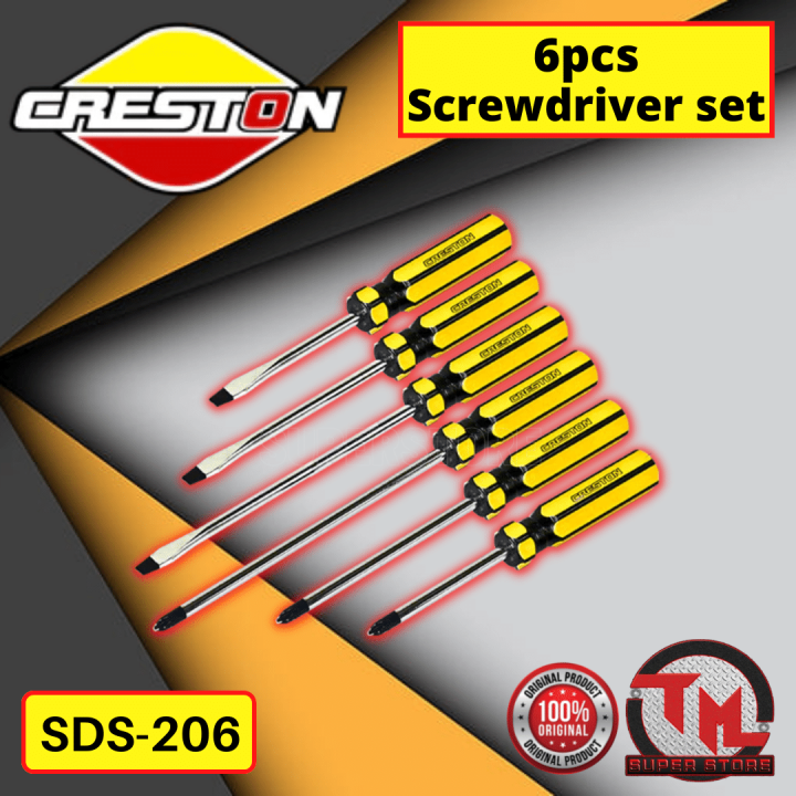 CRESTON Screwdriver 6pcs/set SDS-206 • Tm ss | Lazada PH