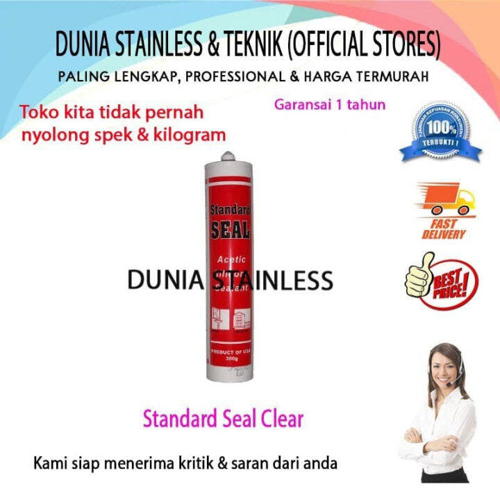 Lem Silicone Standard seal Merah Clear | Lazada Indonesia