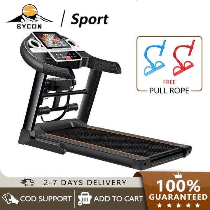 BYCON 3.5HP electric treadmill, auto-adjustable slope treadmill, large ...