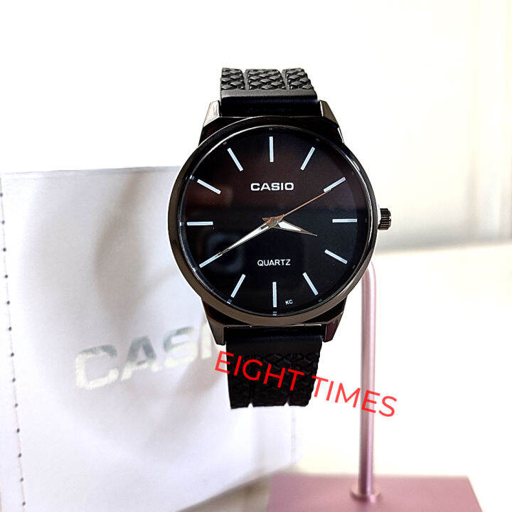 Casio Analog Quartz All Black Rubber Strap Watch for Men | Lazada PH