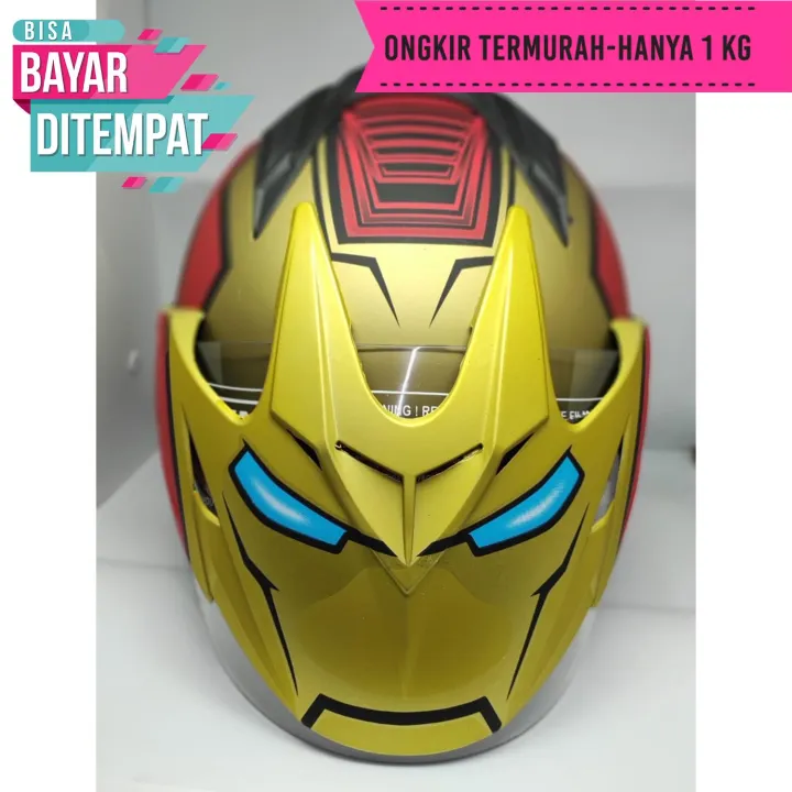 Helem Marvel IRONMAN Avengers Glossy - Kualitas Setara Helm KYT INK GM ...
