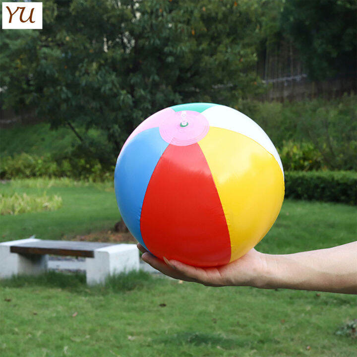 【Ready】 6PCS Glossy Panel Colored Beach Ball Safe Eco-Friendly PVC ...