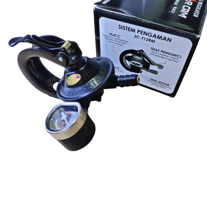 AK-Kepala Regulator Gas STARCAM DESTEC + Meter SC-T12RM BLACK EDITION ...
