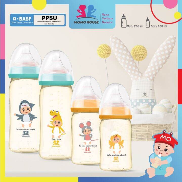 MOMO HOUSE PPSU Botol Susu Bayi Botol Bayi Wide Neck Bottle Botol Susu ...