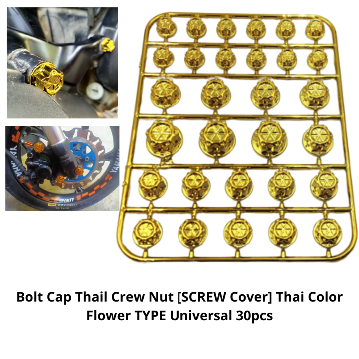 YAMAHA NMAX 155 GOld Bolt Cap Thai Crew Nut [SCREW Cover] Thai Color ...