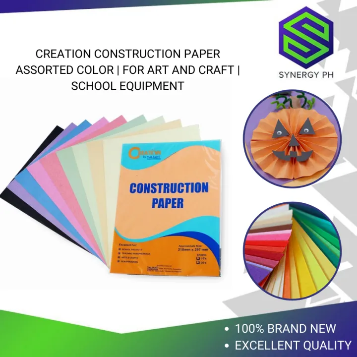 Synergy PH Creation Construction Paper assorted color | For Art and ...