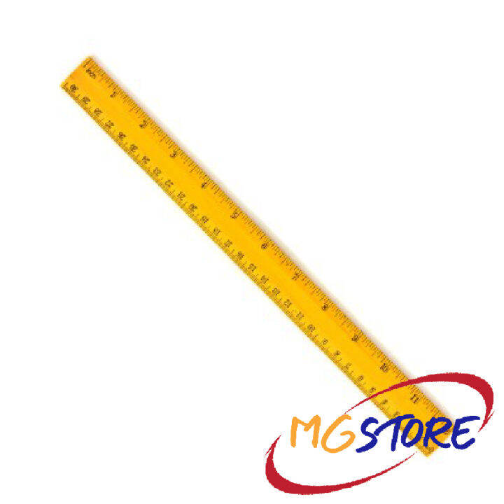 Pembaris Kayu / Wooden Ruler 30cm | Lazada