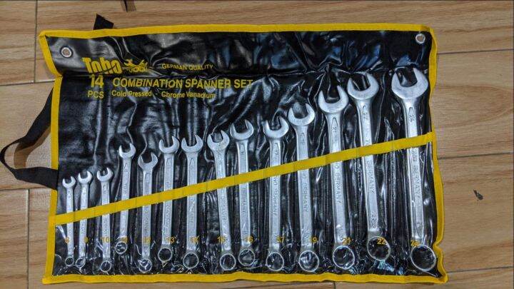 Kunci Ring Pass Set 14 pcs Kombinasi 8 - 24mm TOHO Satu Paket Lengkap ...