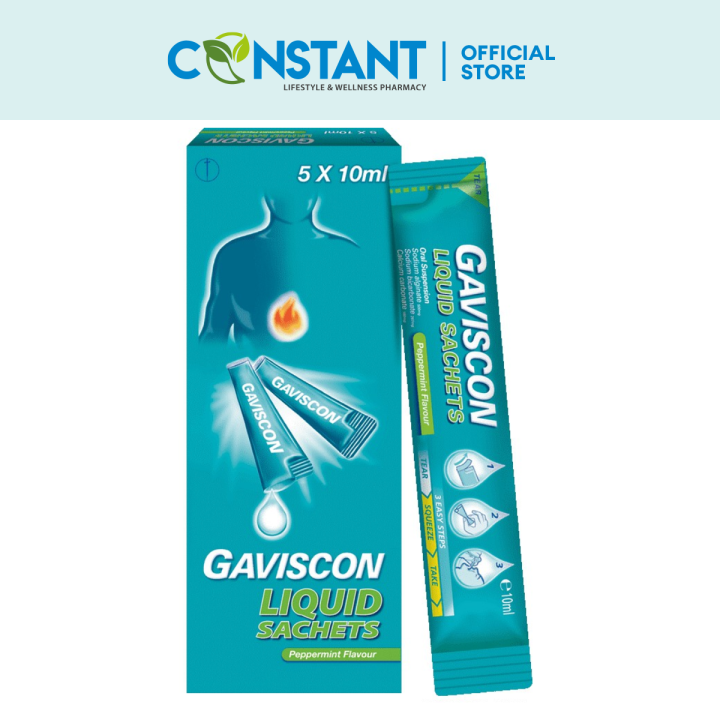 GAVISCON LIQ SACHET 10ML*5'S/24'S | Lazada