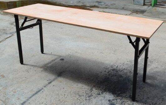 Heavy duty banquet table, Plywood table top, size 60W x 120L x 75H cm ...