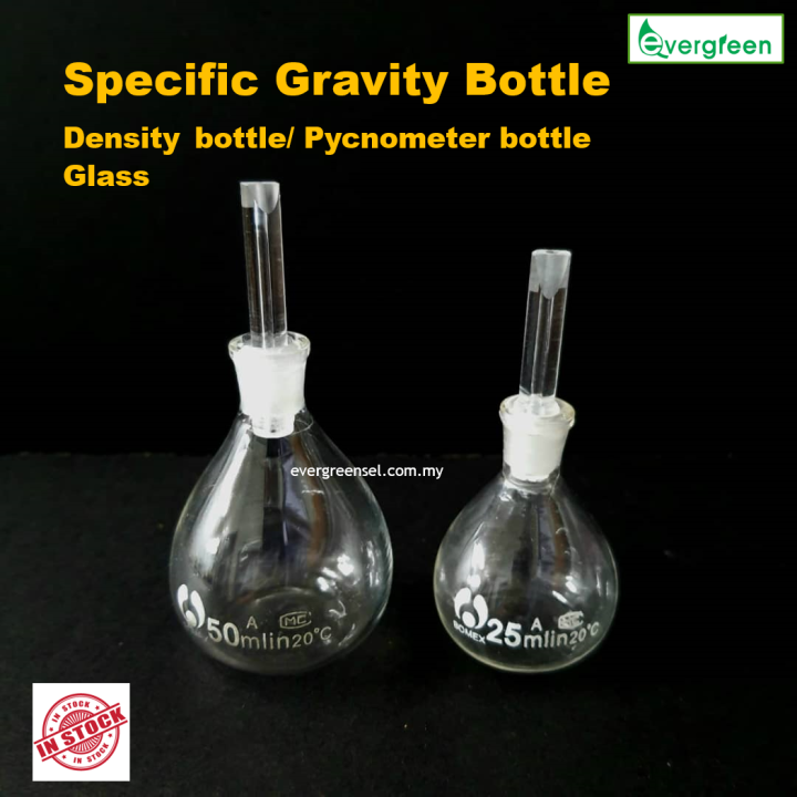 ( READY STOCK ) Specific Gravity Bottle/ Density bottle/ Pycnometer bottle 25ml, 50ml, 100ml ...