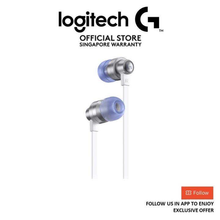 Logitech G333 Gaming Earphones with dual audio drivers in-line mic and ...