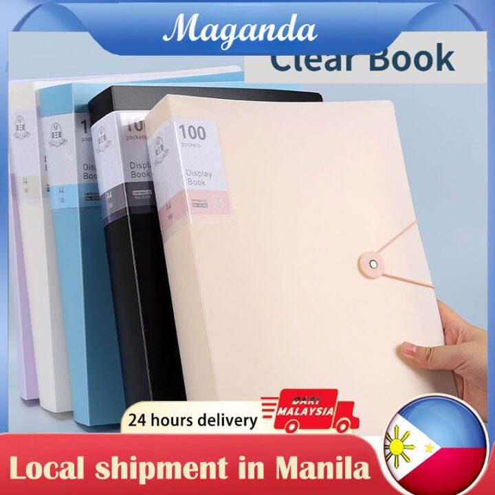 Clearbook A4 Transparent Paper Bag Clear Folder Presentation Book 60 ...