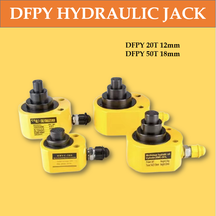 Twin Industrial 20T 12mm 50T 18mm DFPY Multistage Hydraulic Cylindea ...