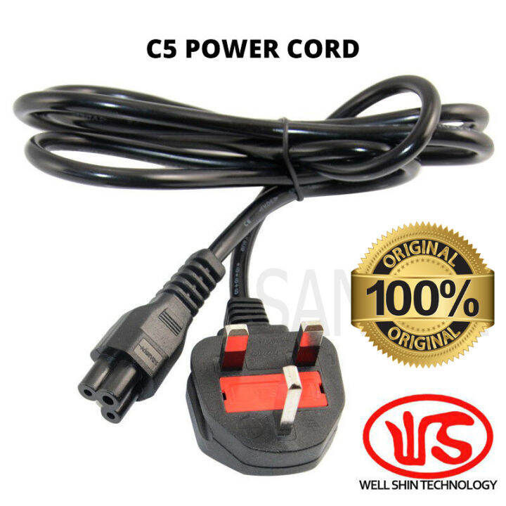 ★Premium★C5 Mickey Mouse cable COMPUTER/LAPTOP Cable POWER CORD 1.5/3 Meter C5/cloverleaf ...