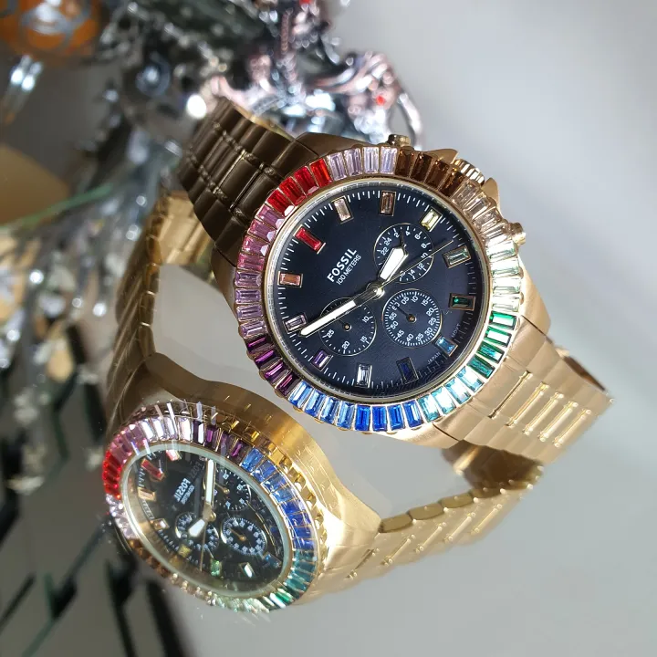 Fossil. Limited Edition Garrett Chronograph Gold-Tone Black Dial ...