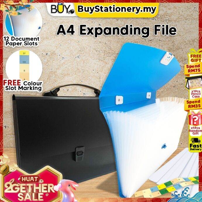 A4 File Expanding Folder 12 Layer Paper Organizer Storage Management ...