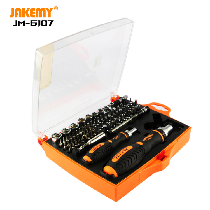 Jakemy Obeng Set JM-6107 79 in 1 Ratchet Screwdriver Bit Set Tri wing ...