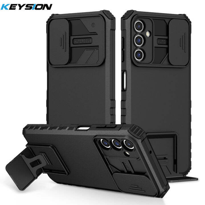 KEYSION Shockproof Case for Samsung A54 A34 5G A24 A14 LTE A05S Slide Camera Lens Protection ...