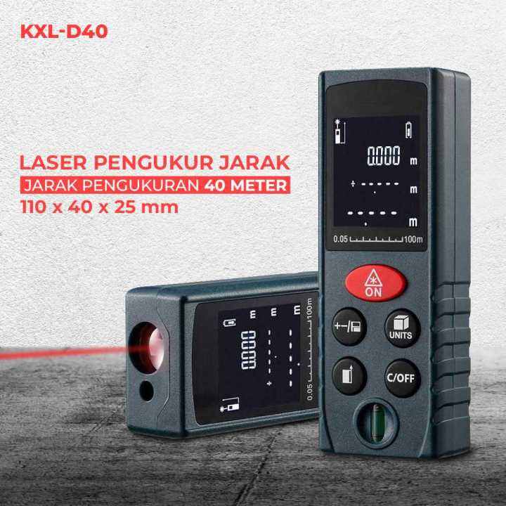 COD Pengukur Jarak Laser Distance Meter KXL D40 D100 / laser pengukur ...