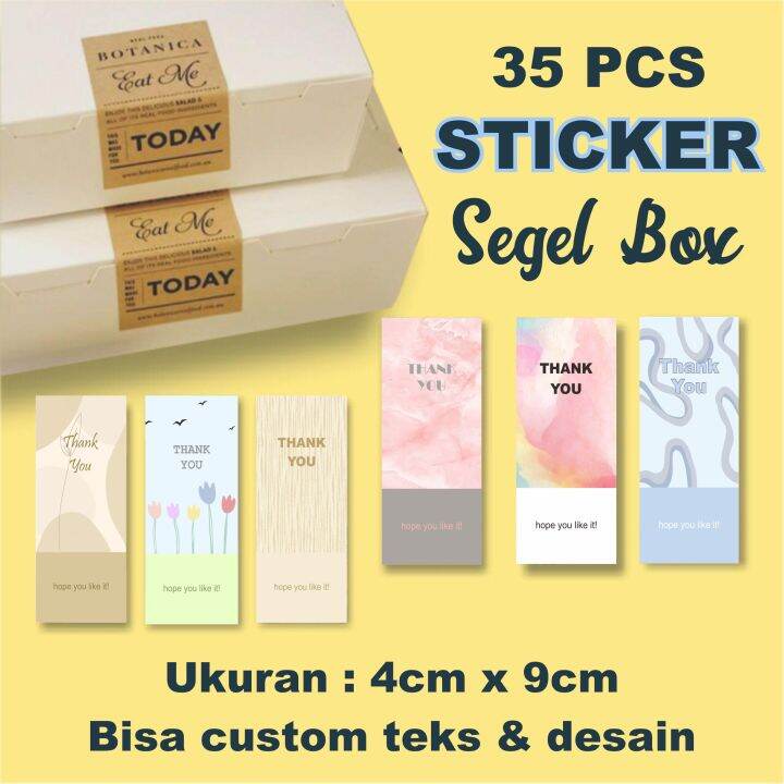 [35 PCS] Stiker/Sticker Segel Box (Seal Box/Label Packaging) | Lazada ...